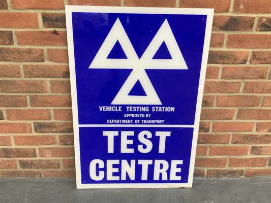 Perspex Vehicle Testing Station Sign | Saturday 5th & Sunday 6th ...