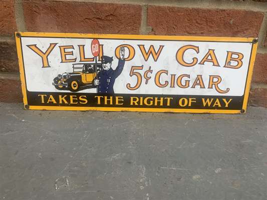 Enamel Yellow Cab Sign | Saturday 5th & Sunday 6th November 2022 ...