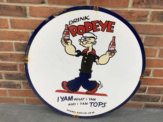 Enamel Drink Popeye Sign | Saturday 5th & Sunday 6th November 2022 ...