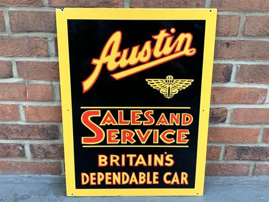 Enamel Austin Sales and Service Sign | Saturday 5th & Sunday 6th ...