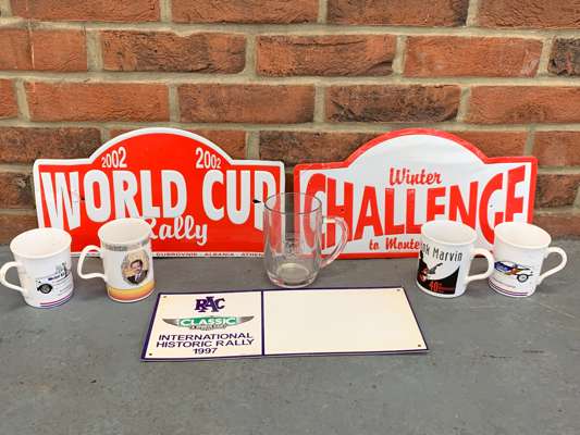 Three Rally Plaques and Five Motoring Mugs | Saturday 28th & Sunday ...