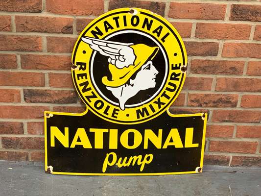 Enamel National Benzole Mixture Sign | Saturday 28th & Sunday 29th ...