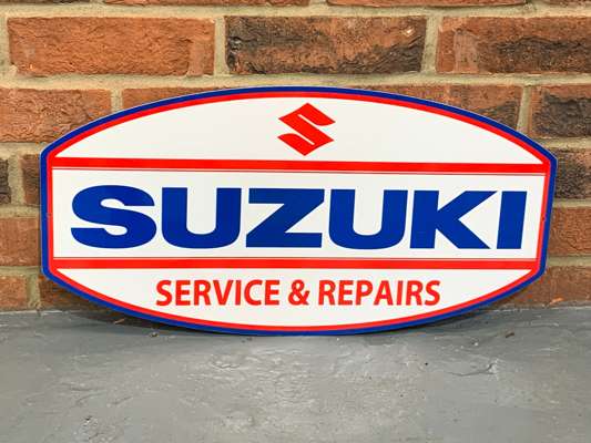 Metal Suzuki Service and Repairs Sign | Saturday 28th & Sunday 29th ...
