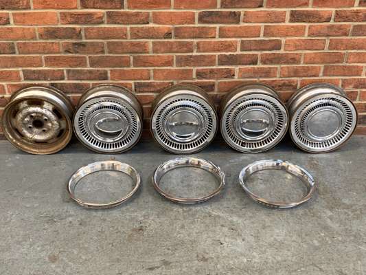 Five Steel Vauxhall Viva Wheels, Hub Caps and Trims | Saturday 28th ...