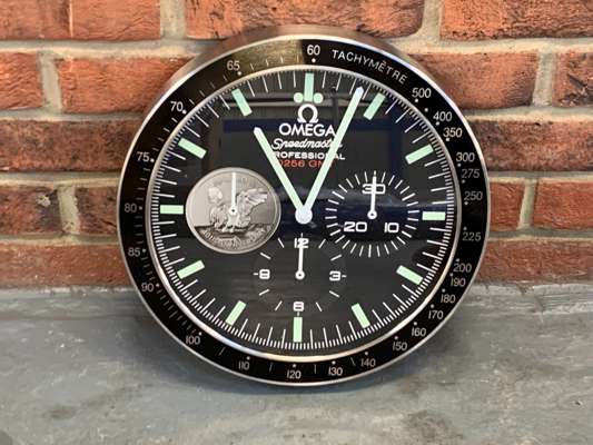Modern Metal Omega Speedmaster Wall Clock | Saturday 28th & Sunday 29th ...