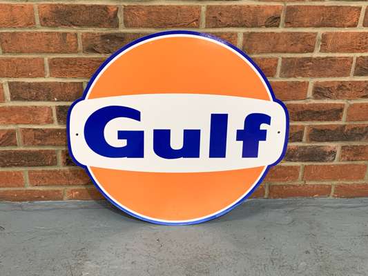 Metal Gulf Sign | Saturday 1st & Sunday 2nd April Automobilia | Anglia ...