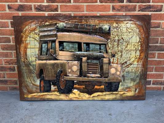 Large Modern Metal Land Rover Wall Art | Saturday 1st & Sunday 2nd ...