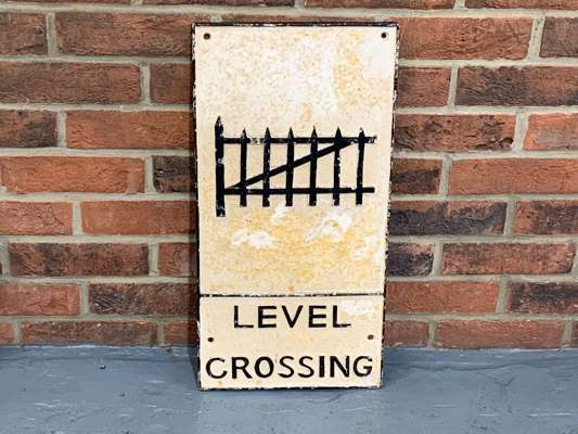Cast Iron Railway Level Crossing Sign | Saturday 1st & Sunday 2nd April ...