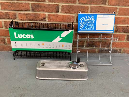 Lucas Bulb and Jubilee Hose Clip Display Stands and MBG Rocker Cover (3 ...