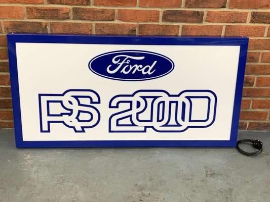Modern Metal Framed Ford RS 2000 Illuminated Sign | Saturday 1st ...
