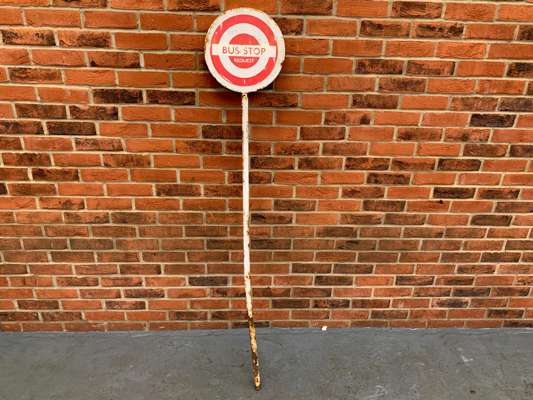 Metal Bus Stop Sign | Saturday 1st & Sunday 2nd April Automobilia ...