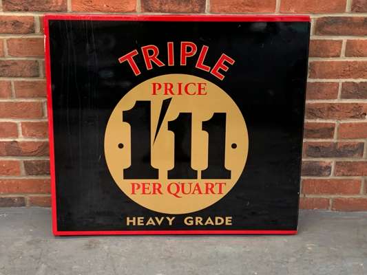Metal Triple Price 1'11 Per Quart Sign | Saturday 10th & Sunday 11th ...