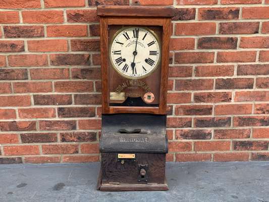 Oak Framed National Time Recorder Co Clock | Saturday 10th & Sunday ...