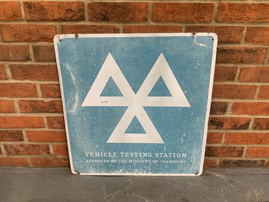 Aluminium Vehicle Testing Station Sign | Saturday 10th & Sunday 11th ...