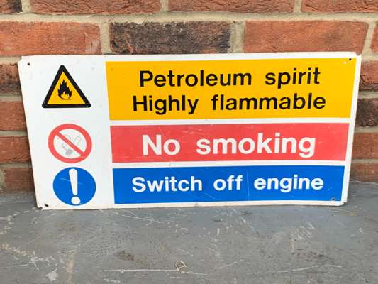 Aluminium Petroleum Spirit Warning Sign | Saturday 10th & Sunday 11th ...