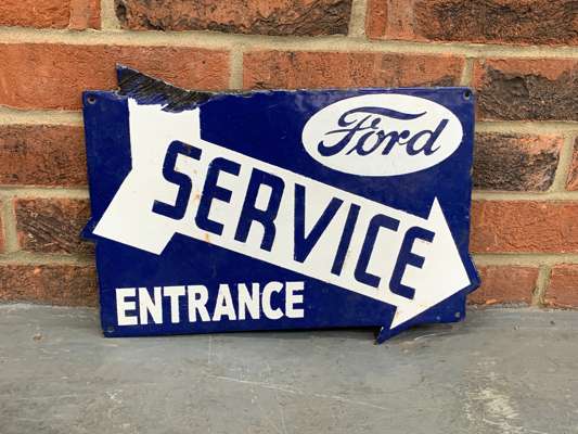 Enamel Ford Service Entrance Sign | Saturday 10th & Sunday 11th June ...