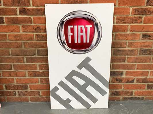 Fiat Sign on Metal Board | Saturday 10th & Sunday 11th June Automobilia ...