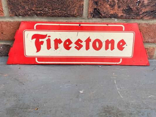 Metal Firestone Sign | Saturday 19th & Sunday 20th August Automobilia ...