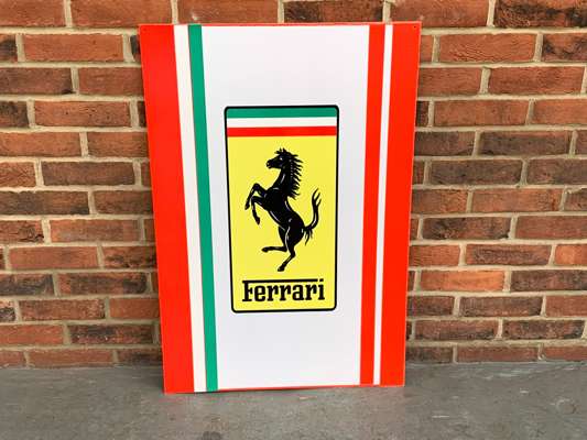 Large Metal Ferrari Emblem Sign | Saturday 19th & Sunday 20th August ...