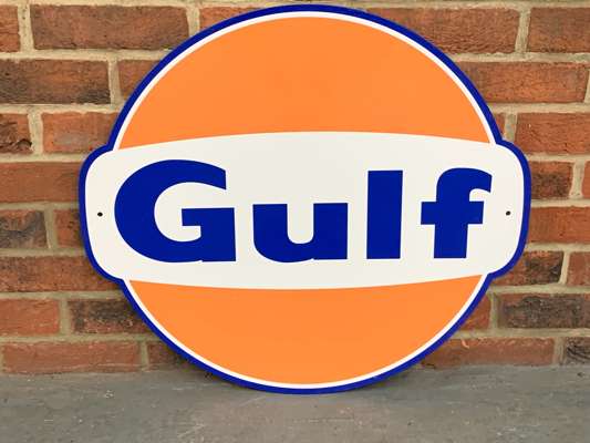 Metal Gulf Sign | Saturday 19th & Sunday 20th August Automobilia ...