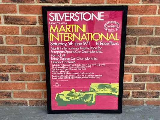 Framed Original 1971 Silverstone Poster 56 x 82cm | Saturday 19th ...