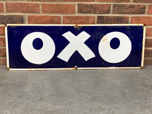 Enamel OXO Sign | Saturday 19th & Sunday 20th August Automobilia ...