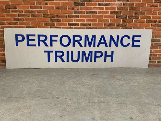 Large Performance Triumph Sign | Saturday 19th & Sunday 20th August ...