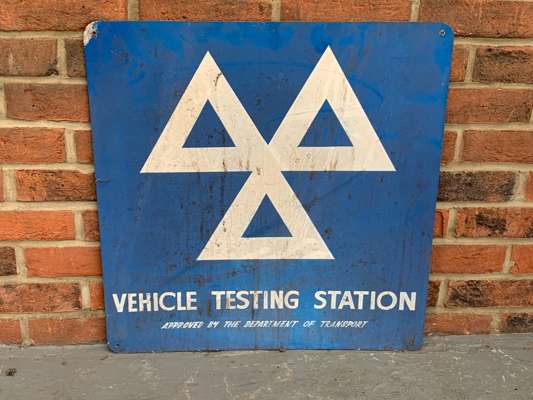 Aluminium Vehicle Testing Station Sign | Saturday 19th & Sunday 20th ...