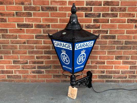 Modern RAC Garage Wall Mounted Illuminated Lantern | Saturday 19th ...