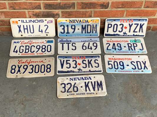 Ten American Number Plates | Saturday 19th & Sunday 20th August ...