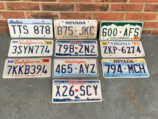 Ten American Number Plates | Saturday 19th & Sunday 20th August ...