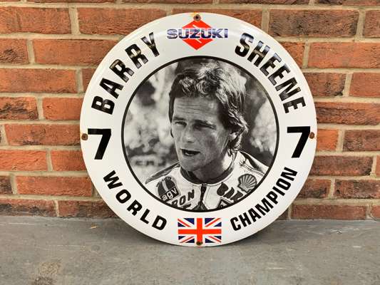 Enamel Circular Barry Sheen Sign | Saturday 19th & Sunday 20th August ...