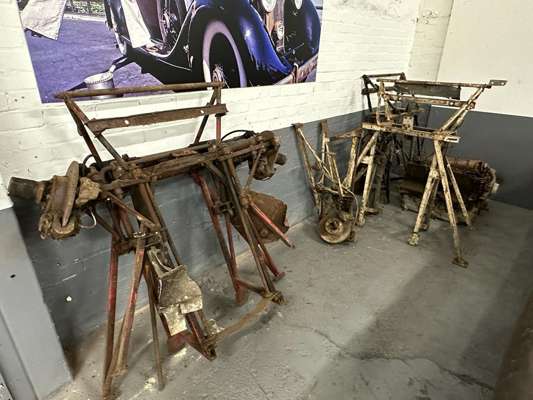 Jaguar E-Type Front Sub Frames & Suspension Parts Together With Two ...