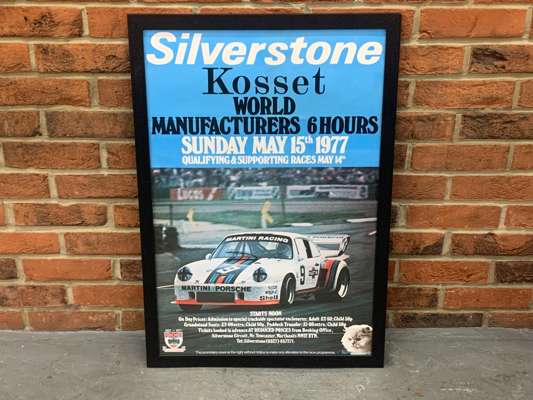 Original 1977 Framed Silverstone Race Poster | Saturday 4th & Sunday ...