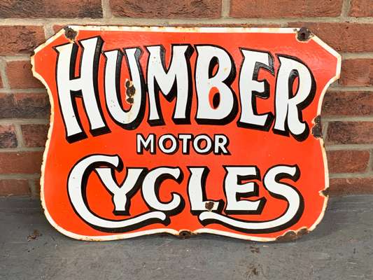 Humber Motor Cycles Enamel Sign | Saturday 4th & Sunday 5th November ...