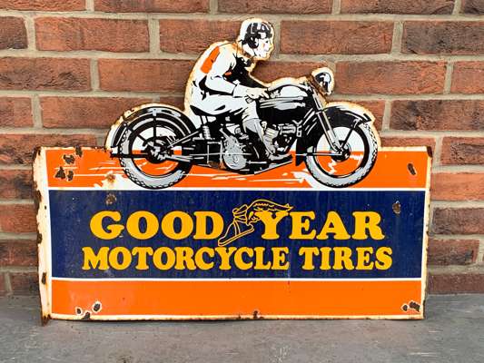 Goodyear Motorcycle Tires Flange Sign | Saturday 4th & Sunday 5th ...