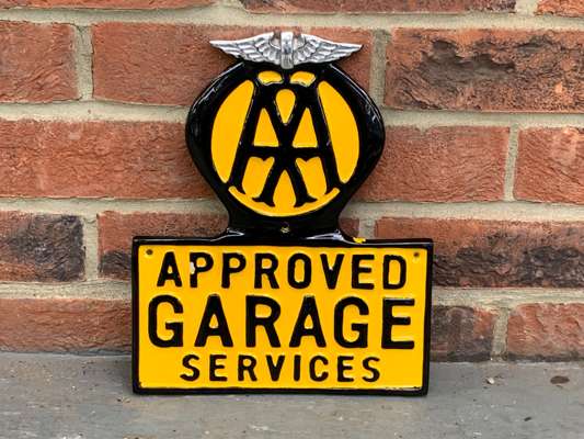 AA Approved Garage Service Cast Aluminium Sign | Saturday 4th & Sunday ...