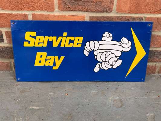 Tin Michelin Service Bay Sign | Saturday 4th & Sunday 5th November ...