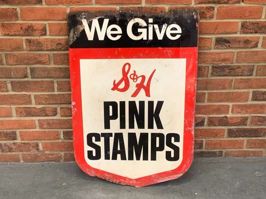 Metal We Give Pink Stamps Shield Sign | Saturday 4th & Sunday 5th ...