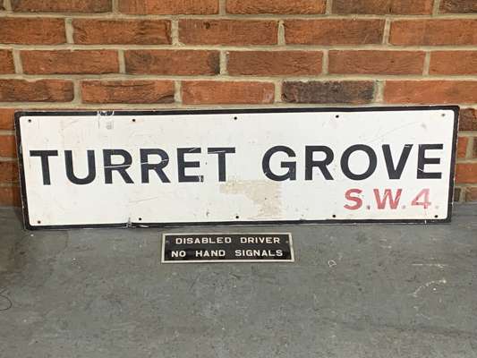 Turret Grove Road Sign and Disabled Driver Sign (2) | Saturday 4th ...