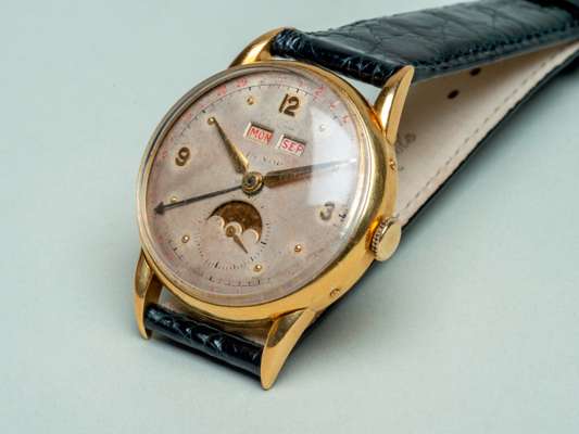 Rexor 18ct moon phase watch | Saturday 2nd December Luxury Items ...
