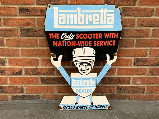 Lambretta Scooters Dealer Enamel Sign | Saturday 27th & Sunday 28th ...