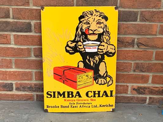 Simba Chai Tea Enamel Sign | Saturday 27th & Sunday 28th January ...