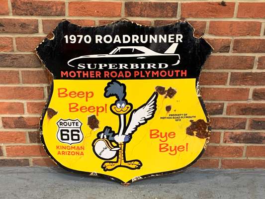 Roadrunner Superbird Enamel Shield Sign | 6th & 7th April Automobilia ...