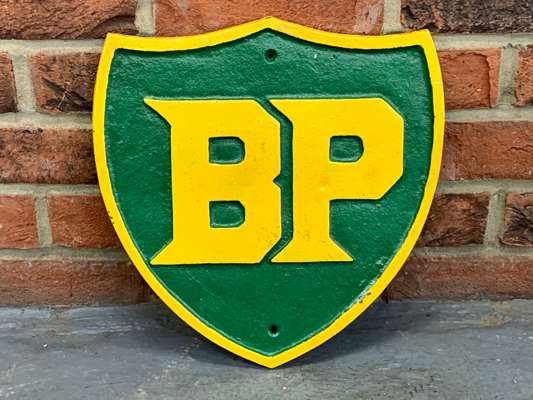 BP Cast Iron Shield Sign | 6th & 7th April Automobilia | Anglia Car ...