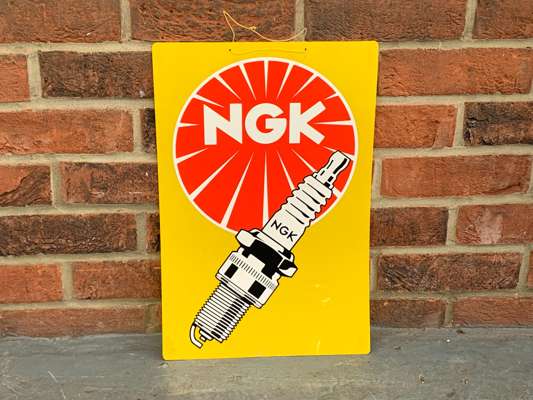 NGK Spark Plug Plastic Sign | 6th & 7th April Automobilia | Anglia Car ...