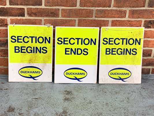 Three Duckhams Signs Section Begins/Ends Signs on Board | 6th & 7th ...