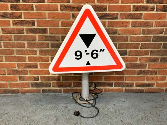 9' - 6" Height Illuminated Warning Sign | 6th & 7th April Automobilia ...