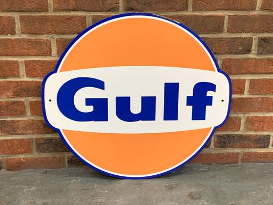 Gulf Emblem Metal Sign | 6th & 7th April Automobilia | Anglia Car Auctions
