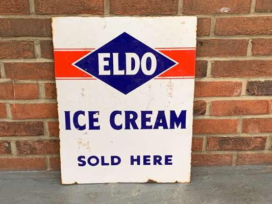 Eldo Ice Cream Sold Here Enamel Sign | 6th & 7th April Automobilia ...
